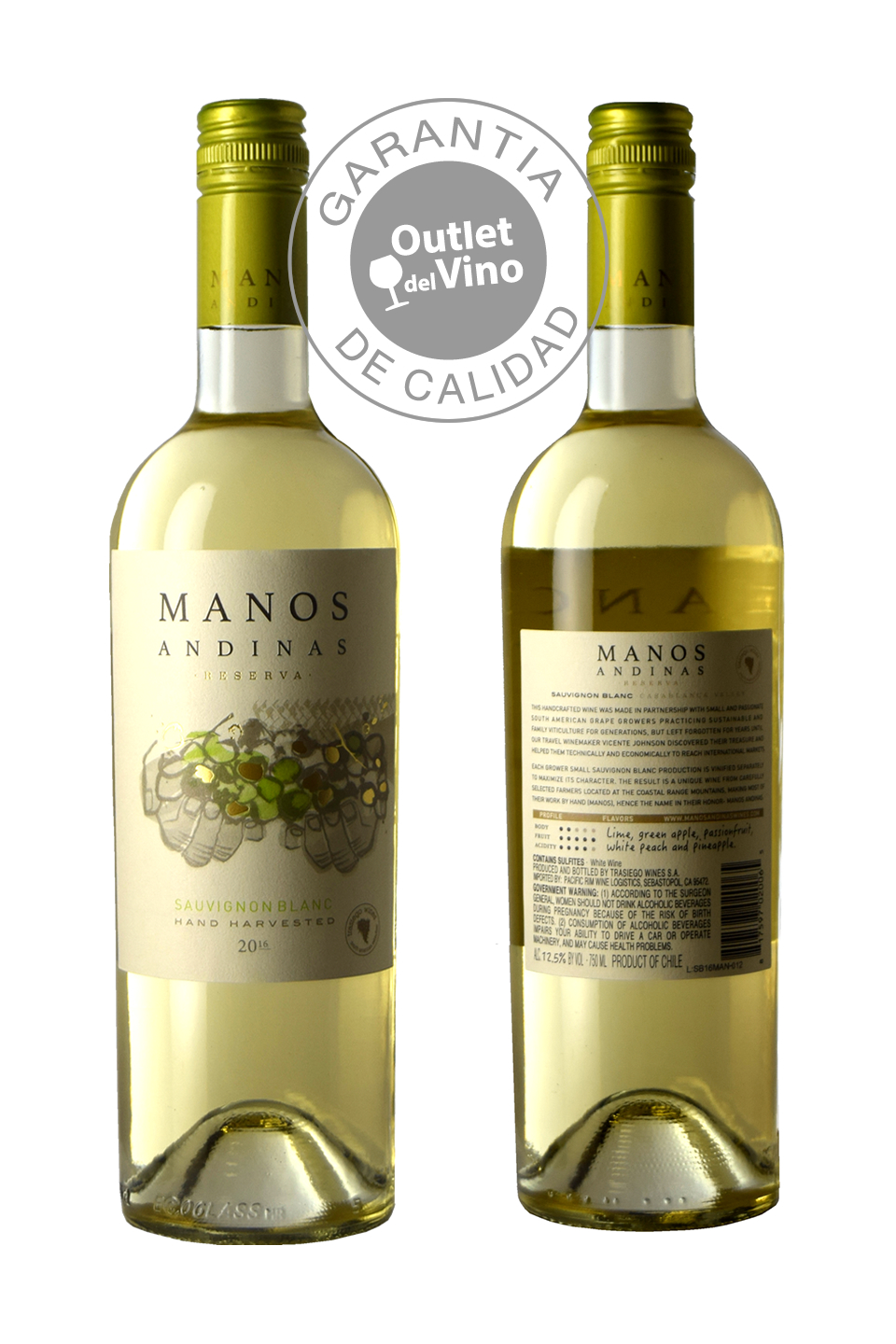 Outlet del Vino - Manos Andinas Sauvignon Blanc Reserva 2019 Viña ...