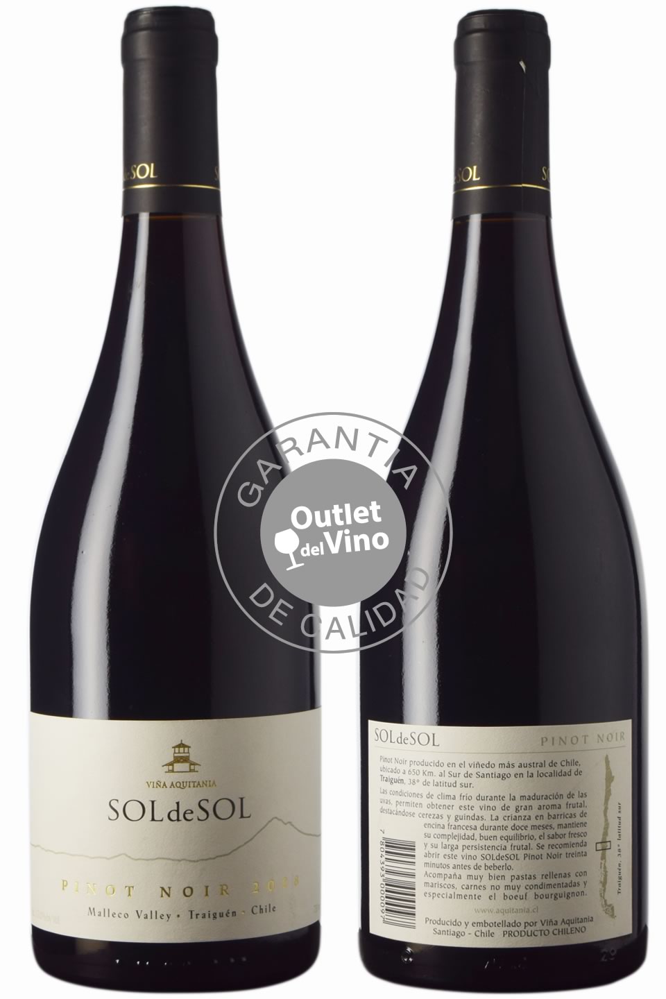 Outlet del Vino - Sol de Sol Pinot Noir Premium 2011 Viña Aquitania 750cc