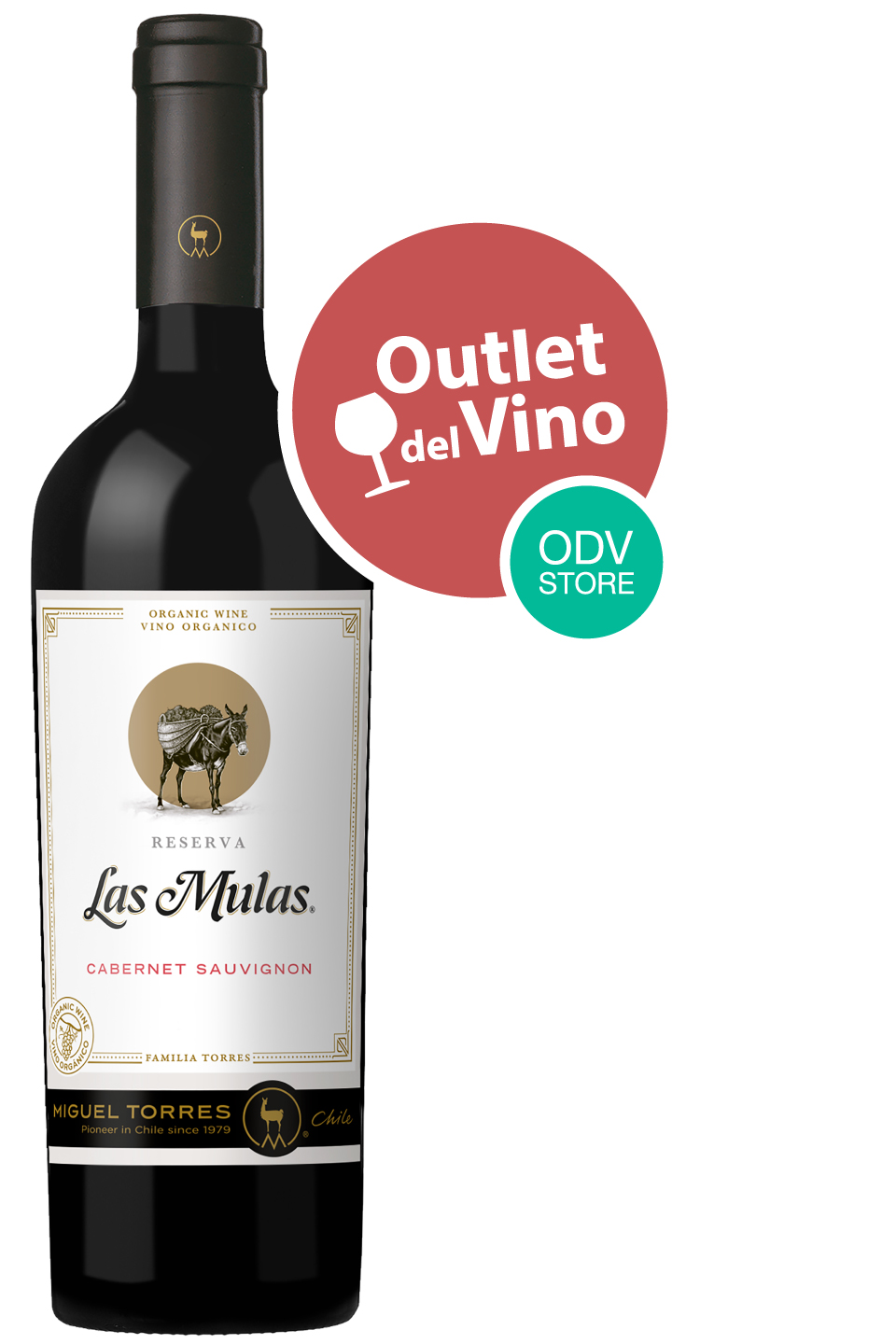 Outlet del Vino - Las Mulas Cabernet Sauvignon Reserva 2019 Viña Miguel Torres 750cc