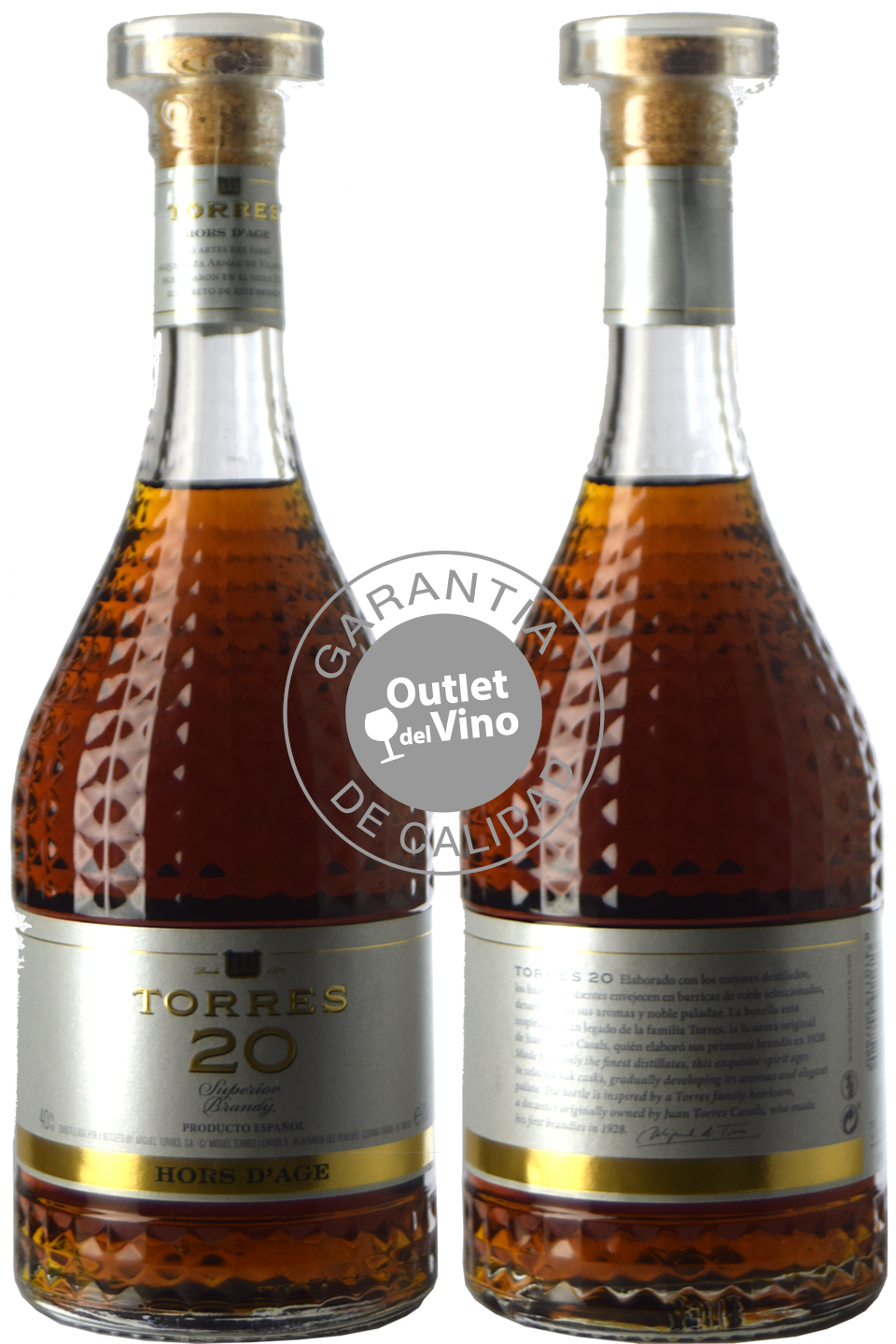 Outlet del Vino - Brandy Brandy Miguel Torres 20 Años 750cc 1 botella