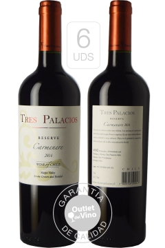 Outlet del Vino - Tres Palacios Carménère Reserva 2014 Viña Tres ...
